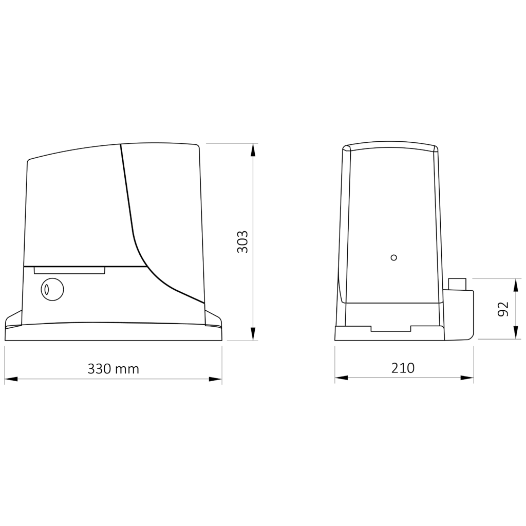 ROX600KLT - sada pohonu pro posuvnou bránu do 600 kg | Epohony.cz